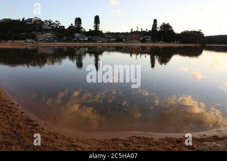 Avoca Lake at sunset Central Coast, NSW, Australia Stock Photo - Alamy