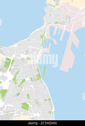 Urban city map of Las Palmas de Gran Canaria. Vector illustration, Las ...