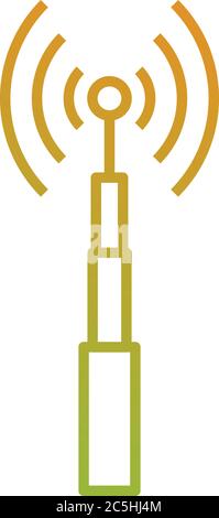 Unique Telecom Tower Vector Line Icon Stock Vector Image & Art - Alamy