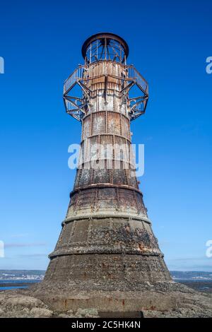 Whitford Lighthouse a cast iron Victorian ruin on the north coast of ...