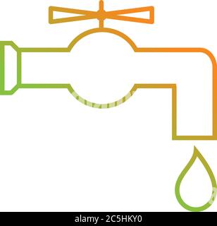 Unique Water Tap Vector Line Icon Stock Vector Image & Art - Alamy