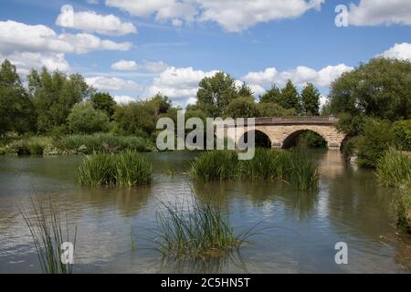 Swinford Toll Bridge over the River Thames in Oxfordshire Uk Stock ...