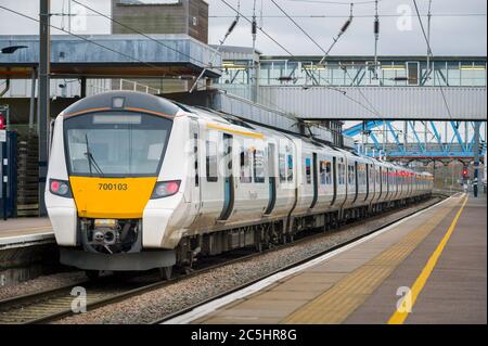 Thameslink Class 700 passenger train at London Blackfriars railway ...