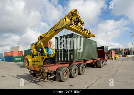 Freightliner lorry at Manchester Euroterminal, Trafford Park ...