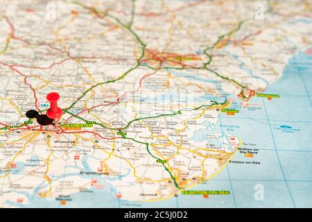 Shallow focus of the large East Anglian city of Ipswich Stock Photo - Alamy