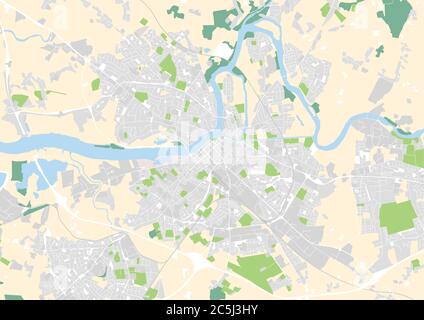 Urban vector city map of Limerick, Ireland Stock Vector Image & Art - Alamy