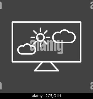 Unique Weather On News Vector Line Icon Stock Vector Image & Art - Alamy