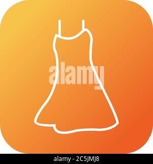 Unique Night Dress Vector Line Icon Stock Vector Image & Art - Alamy