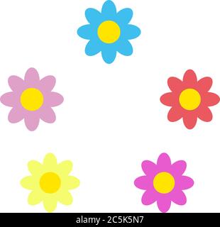 Beautiful white daisy flowers isolated on black background. Cute ...