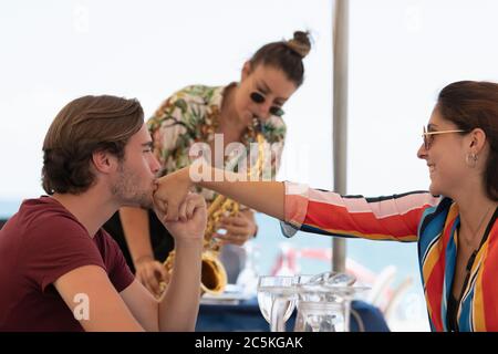 Homeless Man Kissing Homeless Woman Stock Photo - Alamy