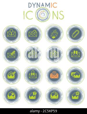 mail and envelope dynamic icons Stock Vector Image & Art - Alamy