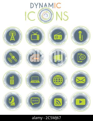 media dynamic icons Stock Vector Image & Art - Alamy