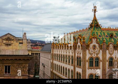Hungary Budapest the roof of the Postal Savings Bank building ((the ...