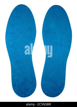 Light blue orthopedic insole isolated on white Stock Photo - Alamy
