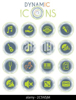 musical notes dynamic icons Stock Vector Image & Art - Alamy