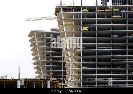 Construction of a monolithic type residential building Stock Photo - Alamy