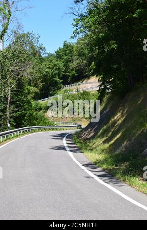 twisted road into the Mosel valley Stock Photo - Alamy