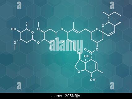 Abamectin insecticide molecule. Skeletal formula Stock Photo - Alamy