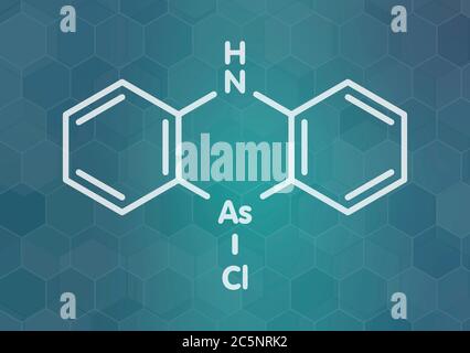 Adamsite or DM riot control agent. Stylized skeletal formula (chemical ...