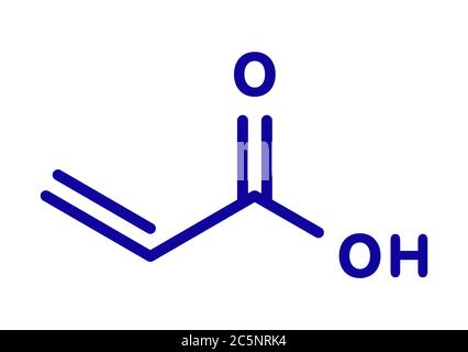 Acrylic acid molecule, polyacrylic acid (PAA, carbomer) building block ...