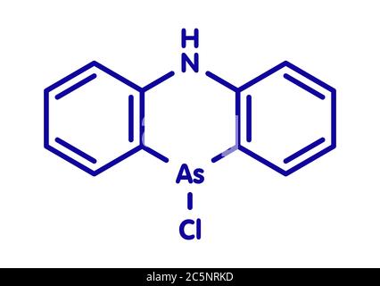 Adamsite or DM riot control agent. Stylized skeletal formula (chemical ...
