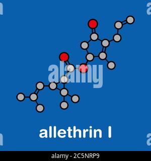 Allethrin pyrethroid insecticide. Synthetic analog of chrysanthemum ...
