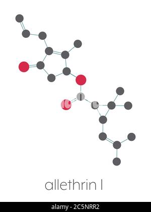 Allethrin pyrethroid insecticide. Synthetic analog of chrysanthemum ...