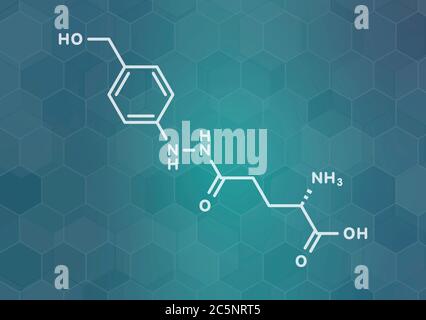 Agaritine mushroom toxin molecule. Skeletal formula Stock Photo - Alamy