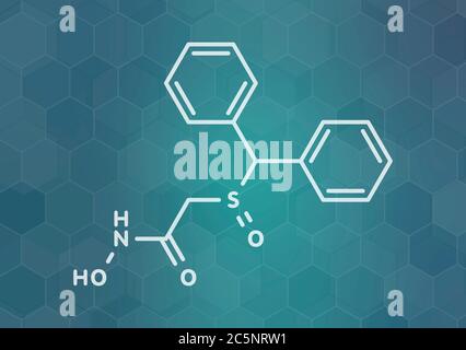 Adrafinil drug molecule (withdrawn). Skeletal formula Stock Photo - Alamy