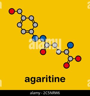 Agaritine mushroom toxin molecule. Stylized skeletal formula (chemical ...