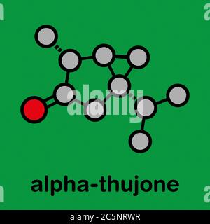 Thujone absinthe molecule, chemical structure. Skeletal formula Stock ...