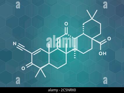 Bardoxolone drug molecule. Skeletal formula Stock Photo - Alamy