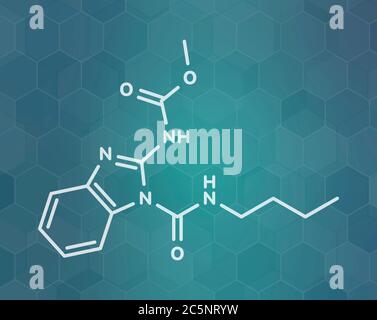Benomyl fungicide molecule. Skeletal formula Stock Photo - Alamy