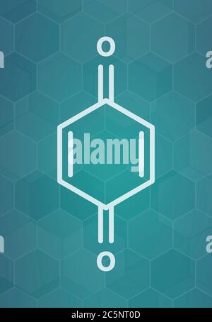 Benzoquinone (quinone, para-benzoquinone) molecule. Skeletal formula ...