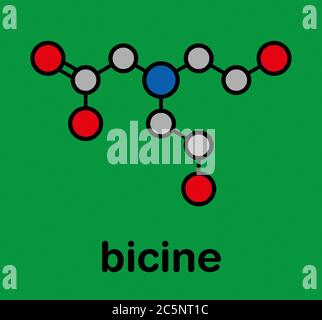 Bicine buffering agent molecule. Stylized skeletal formula (chemical ...