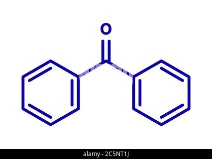 Benzophenone molecule. Skeletal formula Stock Photo - Alamy