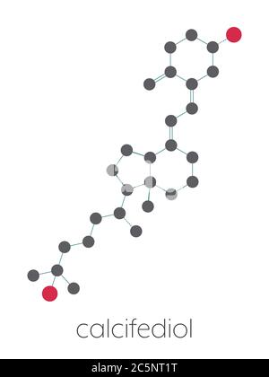 Calcifediol (calcidiol, 25-hydroxyvitamin D) molecule. Blood marker of ...