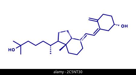 Calcifediol (calcidiol, 25-hydroxyvitamin D) molecule. Blood marker of ...