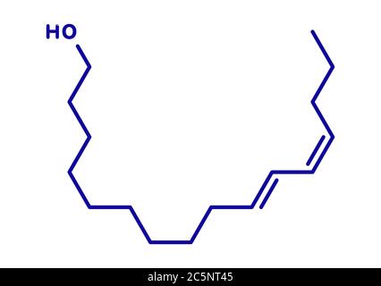 Bombykol insect pheromone molecule. Skeletal formula Stock Photo - Alamy