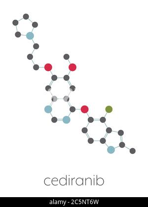 Cediranib cancer drug molecule, illustration Stock Photo - Alamy