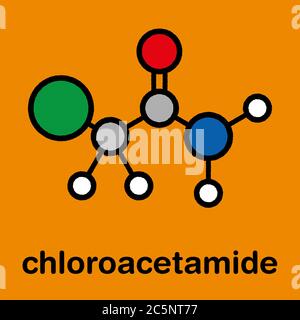 Chloroacetamide preservative molecule. Stylized skeletal formula ...