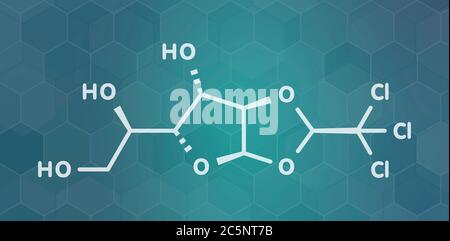 Chloralose rodenticide molecule. Skeletal formula Stock Photo - Alamy