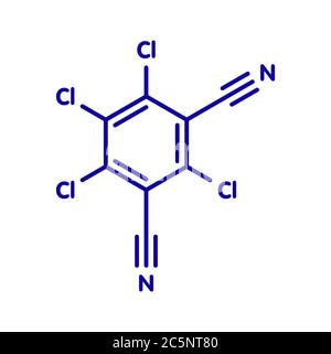 Chlorothalonil pesticide molecule, illustration Stock Photo - Alamy