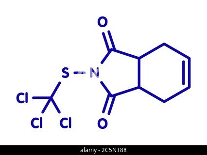 Captan fungicide molecule, illustration Stock Photo - Alamy