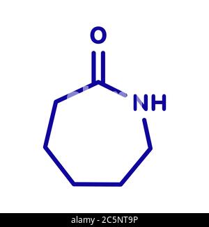 Caprolactam, the building block of Nylon-6 (polycaprolactam) plastic ...