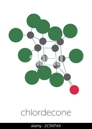 Chlordecone or kepone pesticide molecule. Skeletal formula Stock Photo ...
