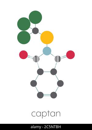 Captan fungicide molecule, illustration Stock Photo - Alamy