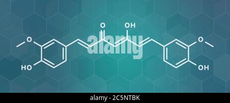 Curcumin turmeric spice molecule. Skeletal formula Stock Photo - Alamy