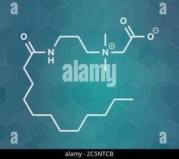 Cocamidopropyl betaine (CAPB) synthetic surfactant molecule. Used in ...