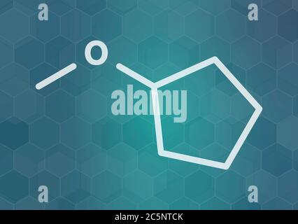 Cyclopentyl methyl ether solvent molecule Skeletal formula Stock Photo ...
